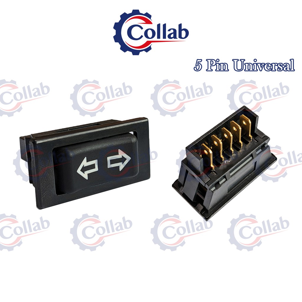 Collab UNIVERSAL 5 PIN WINDOW SWITCH FOR PROTON ISWARA / WIRA / KANCIL ...