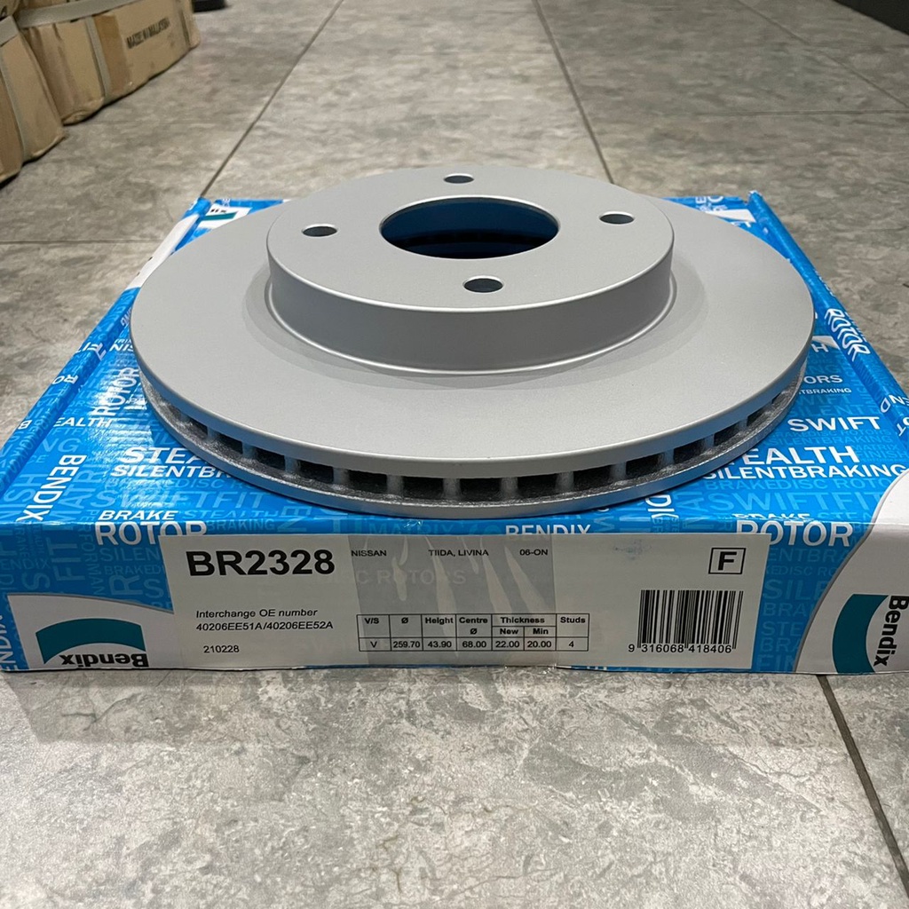 NISSAN LIVINA LATIO X-GEAR FRONT BRAKE DISC ROTOR / ULTIMATE BENDIX BR2328 1 SET | Shopee Malaysia