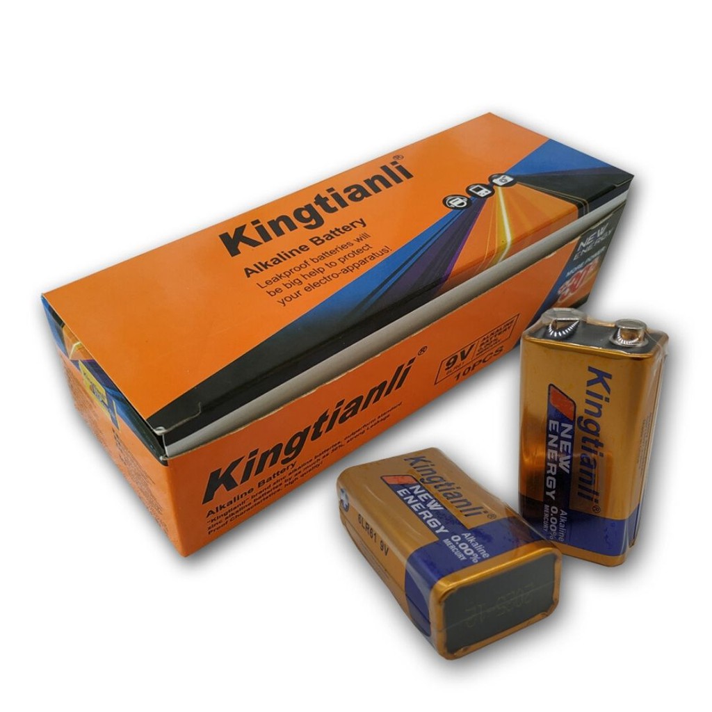 Kingtianli Heavy Duty 9V Alkaline Battery For SmartTag (1Box-10pc ...