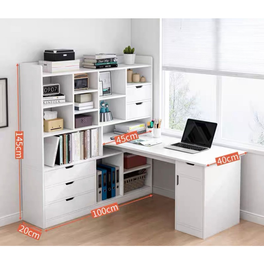 Bookcase Desk Computer Home Bookcase Desk One Bookshelf Combination ...