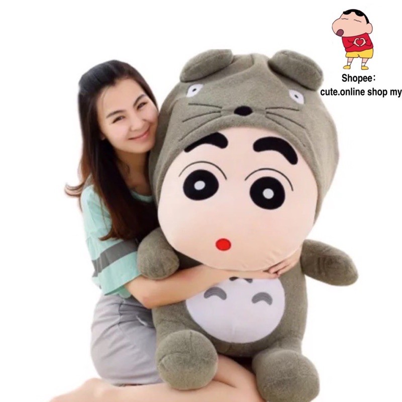 【Fast Delivery 🇲🇾Ready Stock 】Patung Shin Chan x Totoro 40cm 龙猫蜡笔小新公仔 ...