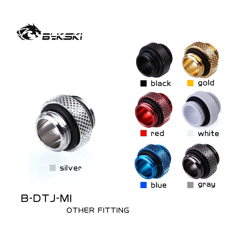 Bykski PC water cooling fittings G1/4 Mini Double Male dual external thread tube connection ...