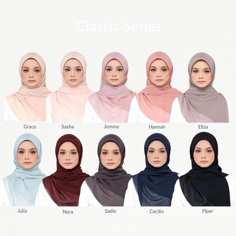 🔥Classic Series Signature Fabric By THE HIJAB CO + 🎁 | Shopee Malaysia
