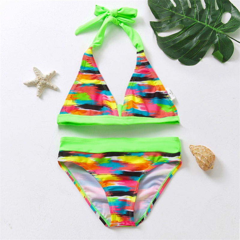 6-16T Little and Teen Girls Bikini Swimsuit Set Two Pieces Striped ...