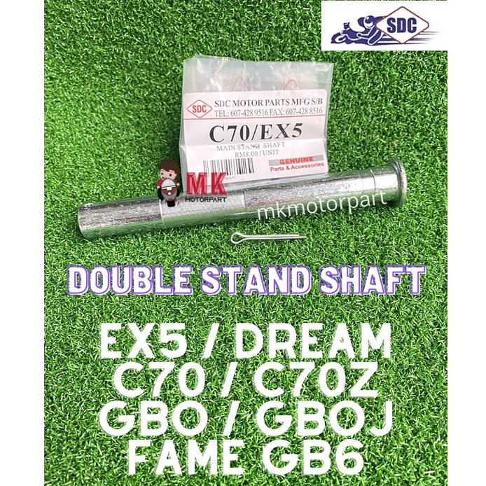 (Free Pin) SHAFT Main Stand Honda EX5 Dream / C70 , C70z / GBO , GBOJ / Fame Double Stand Sap ...