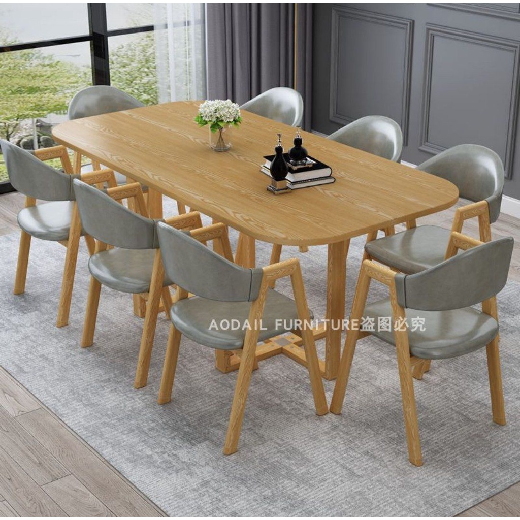 [PRE ORDER] REGENCY 8 Seater Rectangle Dining Table Set Office Table ...