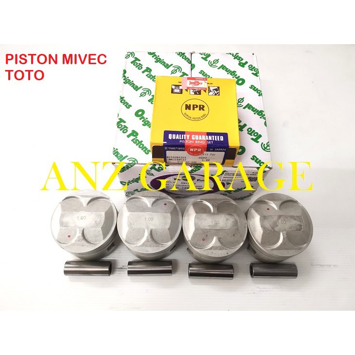 TOTO MIVEC Piston 4g91 4g92 4g93 High Comp Complete with Piston Ring ...