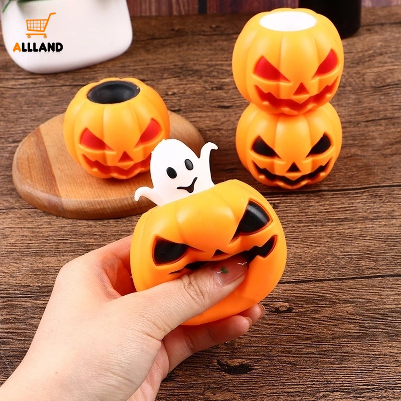 (Random Color) Halloween Pumpkin Ghost Squeeze Toy For Kids Gift ...