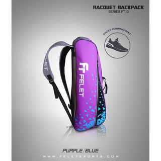 FELET DOUBLE BACKPACK Double Zip+ Shoe Compartment +Side Zip Bag ...