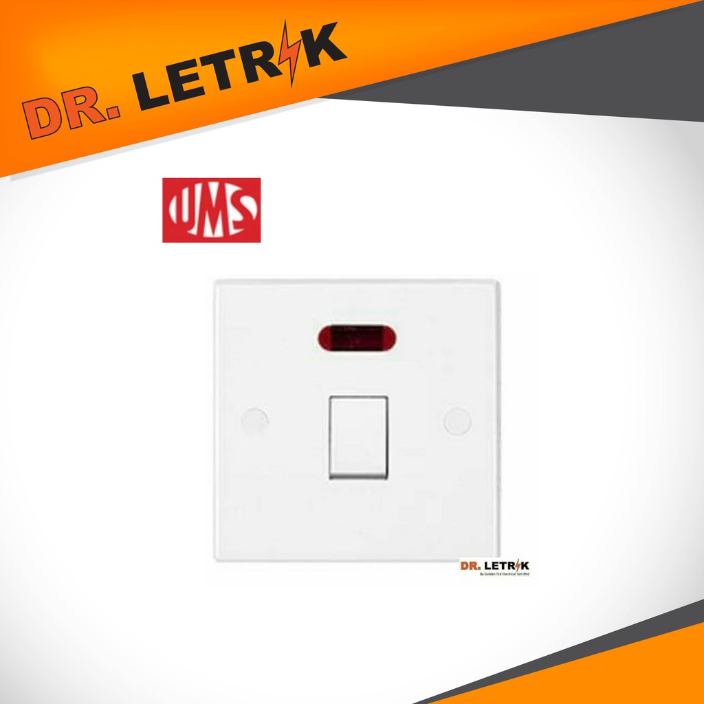 UMS SWITCH WH220N 20A PVC WATER HEATER SWITCH / AIR COND SWITCH ...