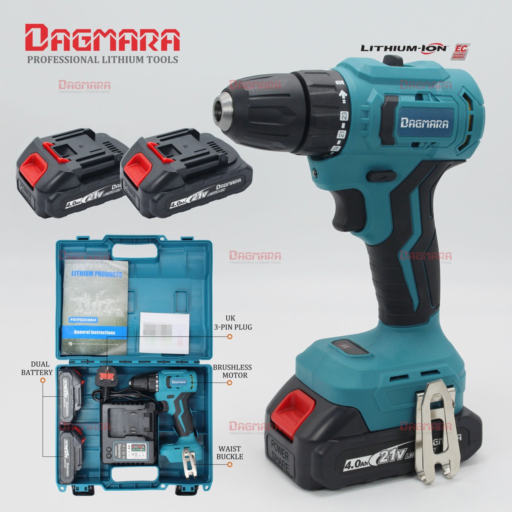 Dagmara 21V Brushless Cordless Screwdriver Drill with 10mm Drilling ...