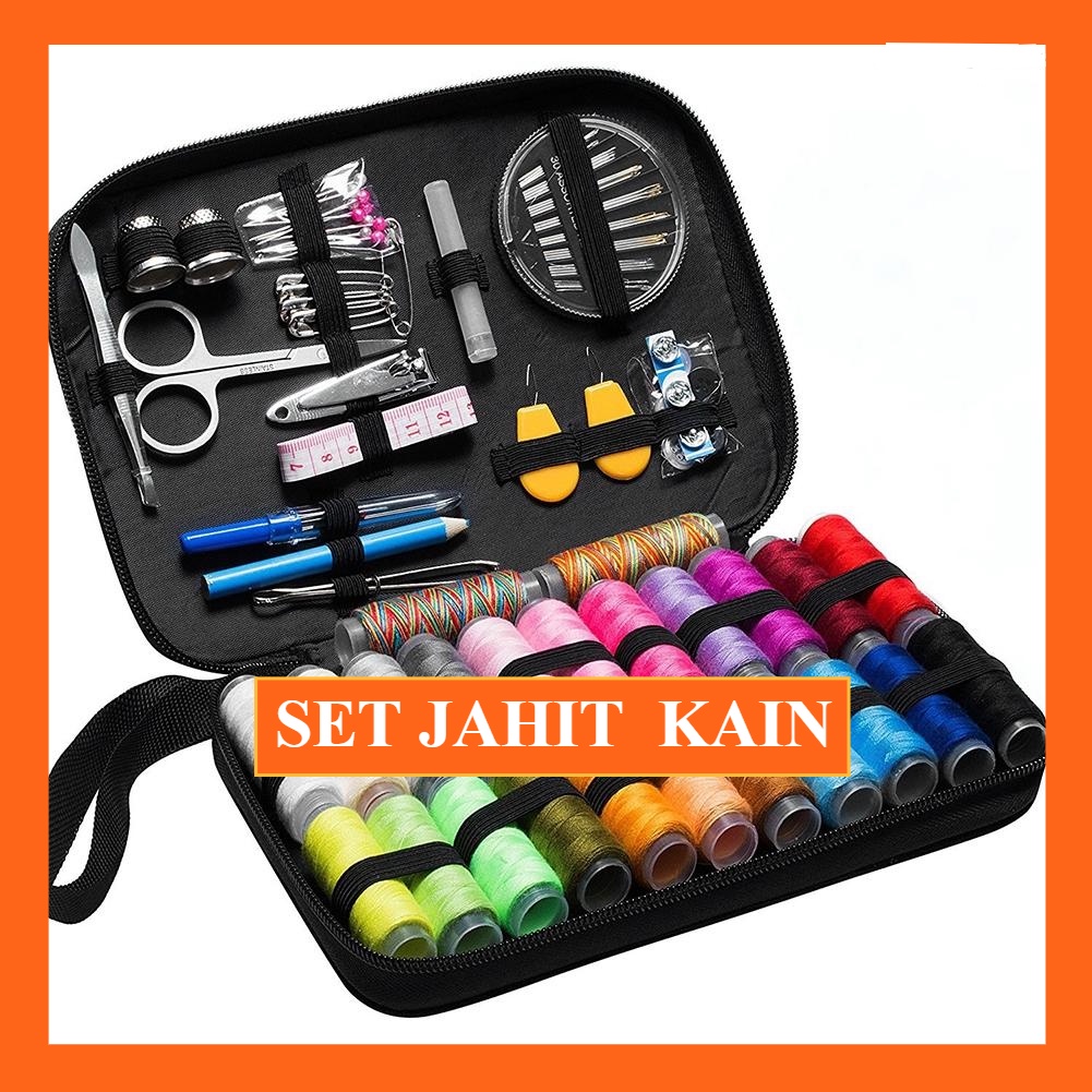 Set Alat Kait Benang dan Jahit Pakaian Sewing Kits Box Set Threader ...
