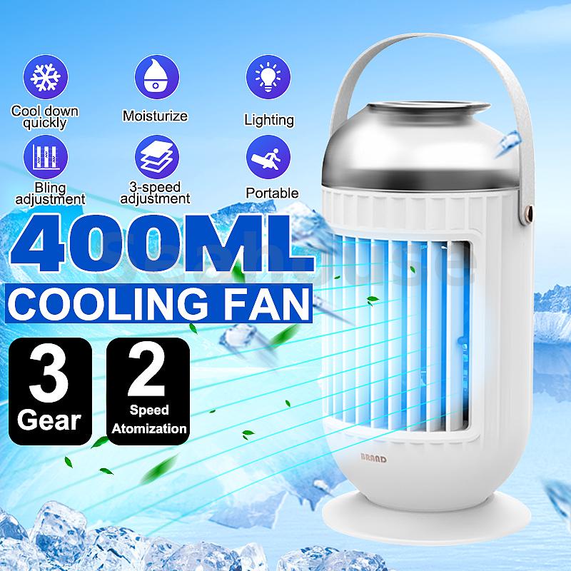 Mini Led Portable Rechargeable Water Cooled Air Conditioner Desktop Cooler Shopee Malaysia