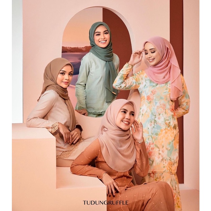 TUDUNG RUFFLE LILIT CURVE (NEW) | Shopee Malaysia