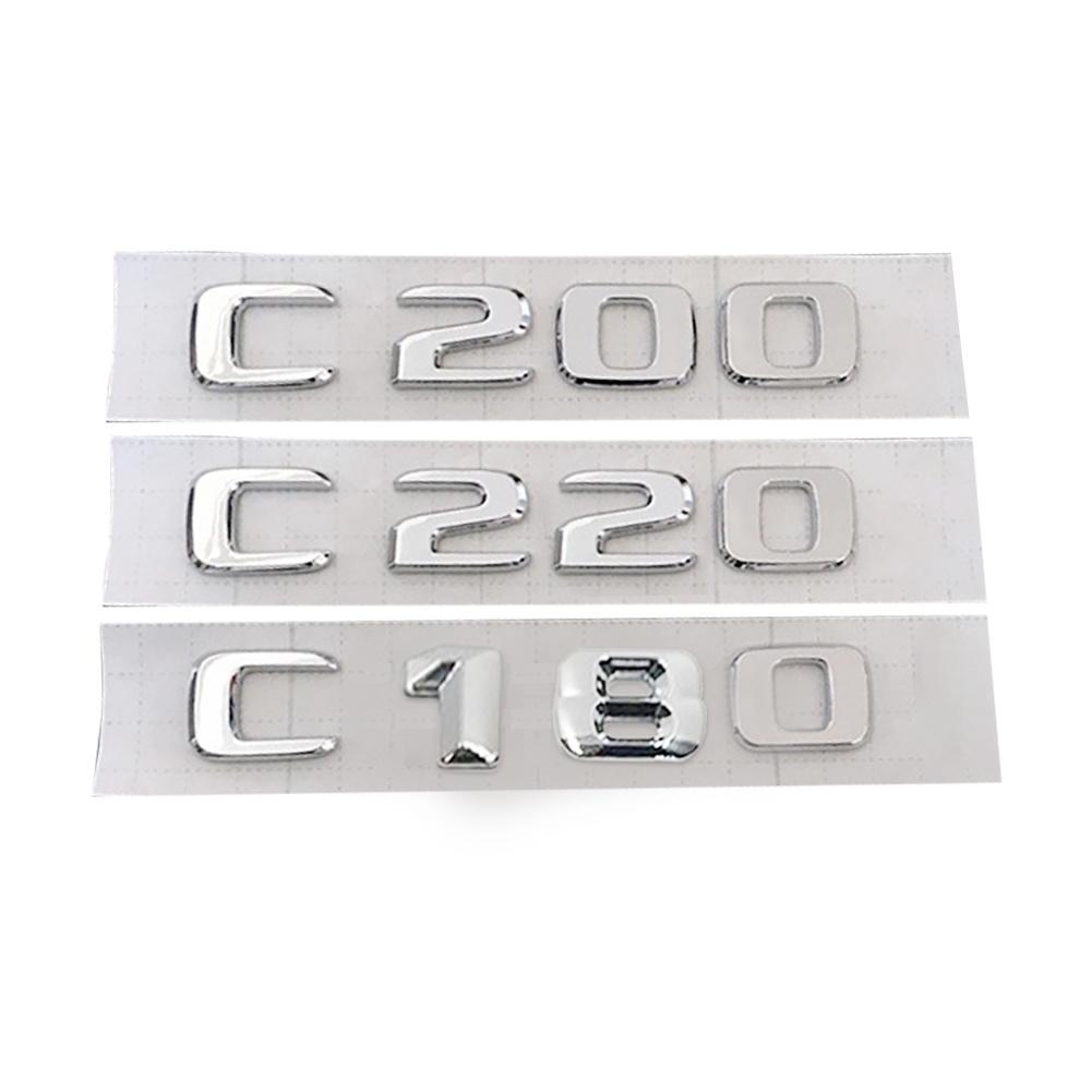 For Mercedes C-Class C180 C200 C220 3D Car Trunk Emblem Badge Chrome ...