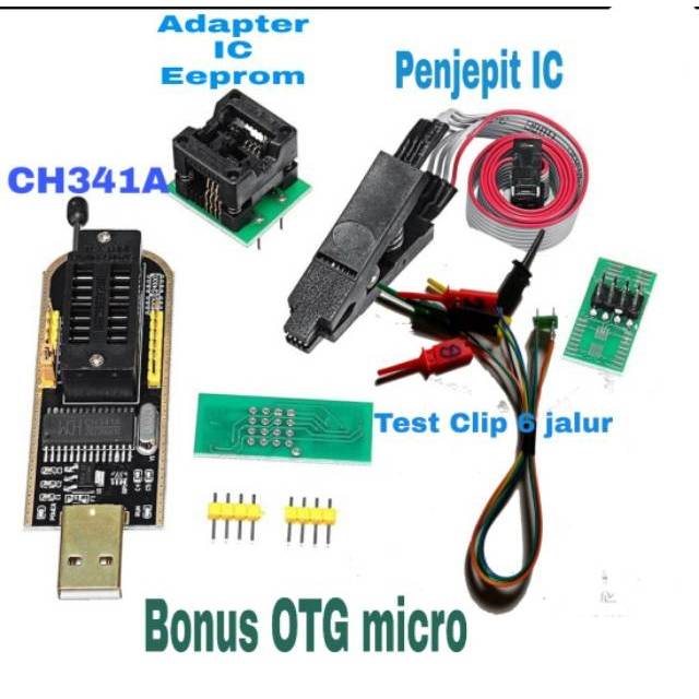 Ch341a Flash Tool Test Clip and IC Adapter clamp | Shopee Malaysia