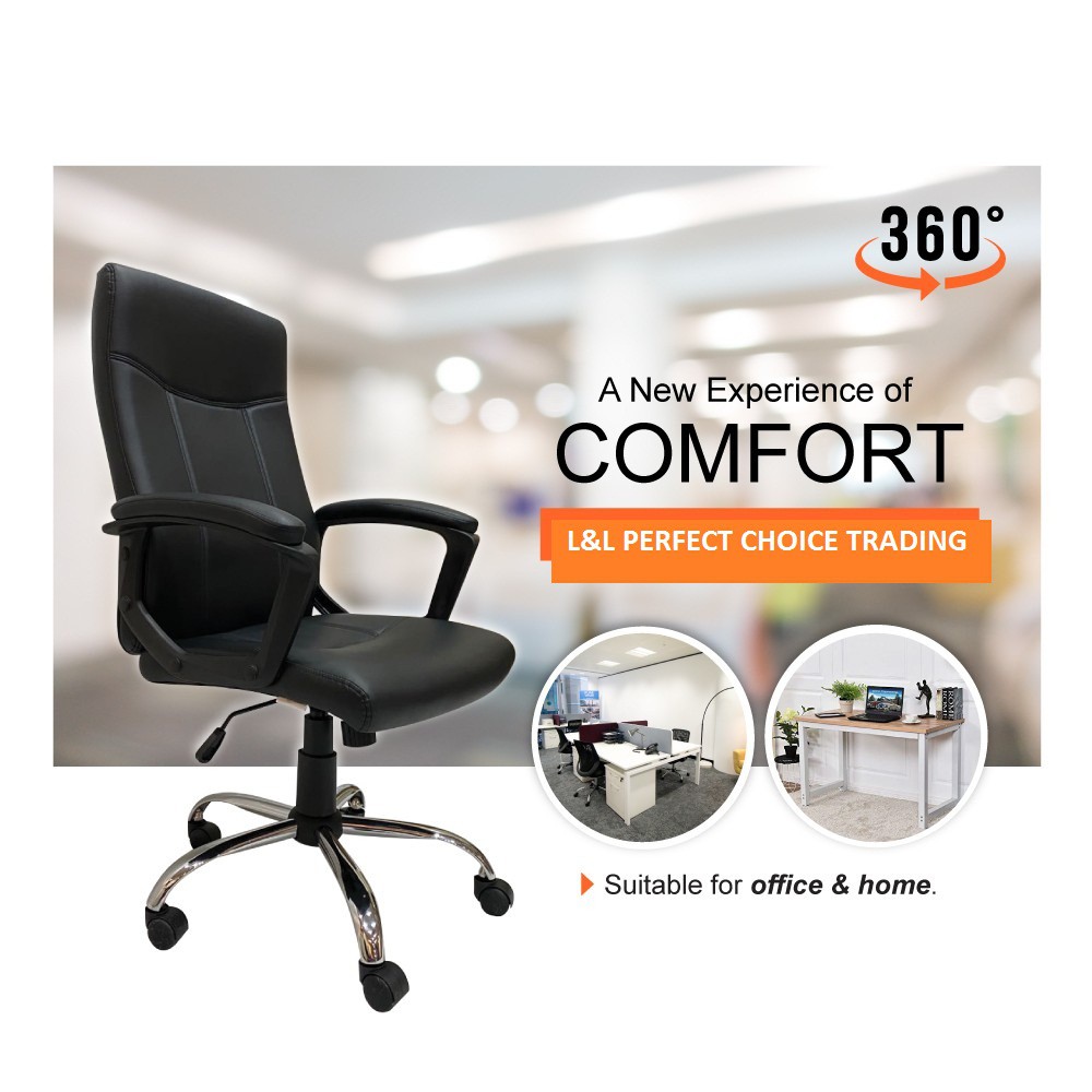 Comfort Stylish Soft Leather Swivel High Back Office Director Chair ...