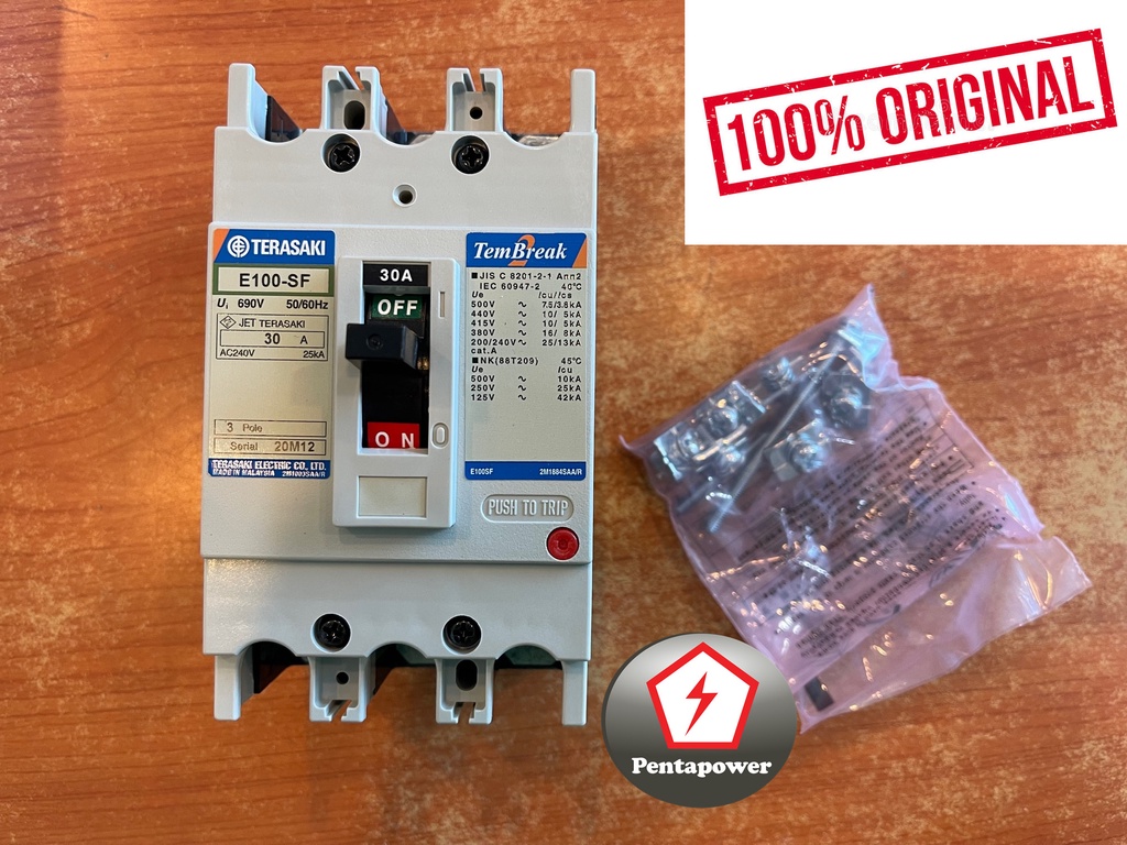 TERASAKI E100SF 30A 3P 10KA MCCB E100SF30A | Shopee Malaysia