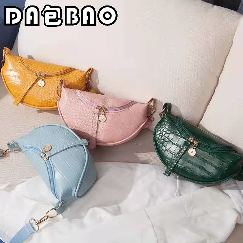 Woman Handbag Bucket Waist Bag Shoulder Tote Croc Sling Saddle Beg ...