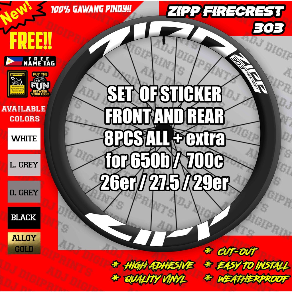 ZIPP FIRECREST Rim Decals Sticker for RB and MTB | Shopee Malaysia