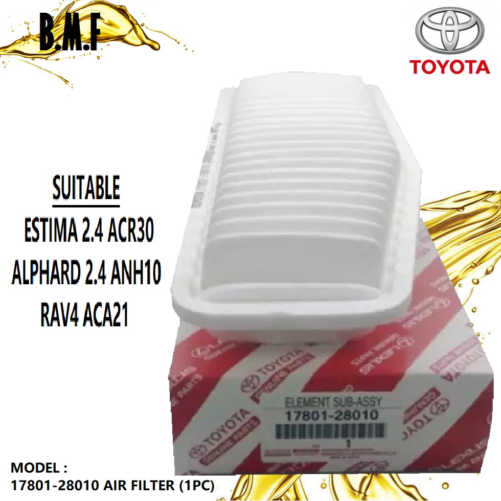TOYOTA Air Filter 17801-28010-Toyota Estima 2.4 2000-2005 ACR30/ALPHARD ...