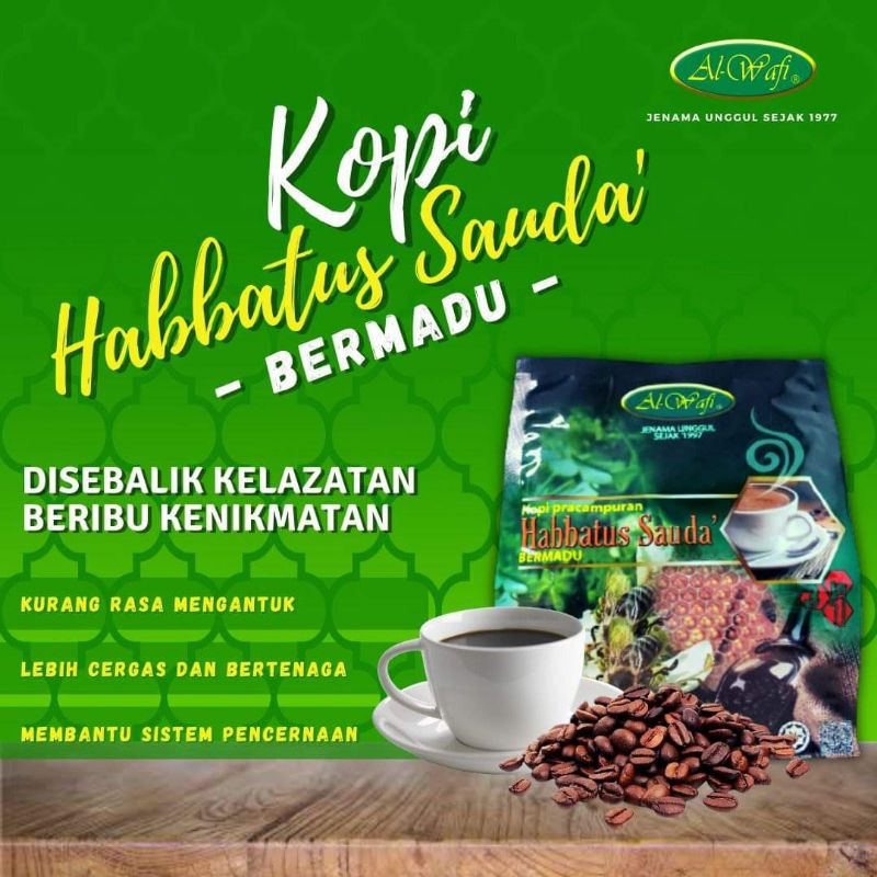 KOPI AL-WAFI HABATUS SAUDA PAKET (20 SACHETS) | Shopee Malaysia