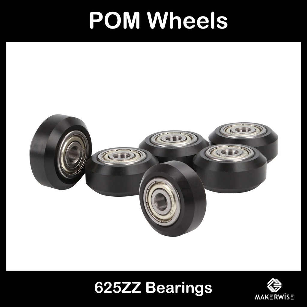POM Wheel 625ZZ Bearing V-Slot POM Pulley Wheel for 3D Printer ...