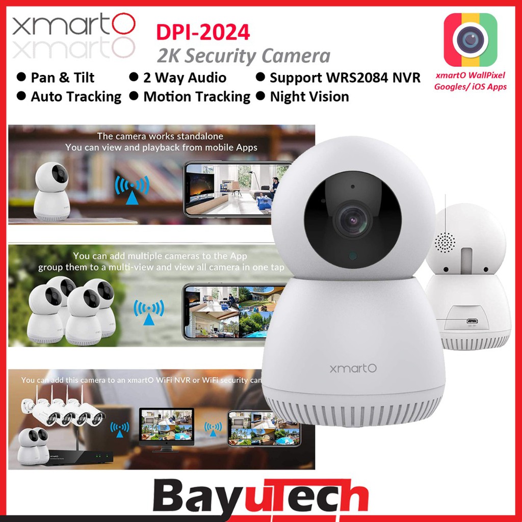 [Ready Stock] xmartO 2K Pan Tilt Zoom WiFi Camera with Auto Tracking IP ...