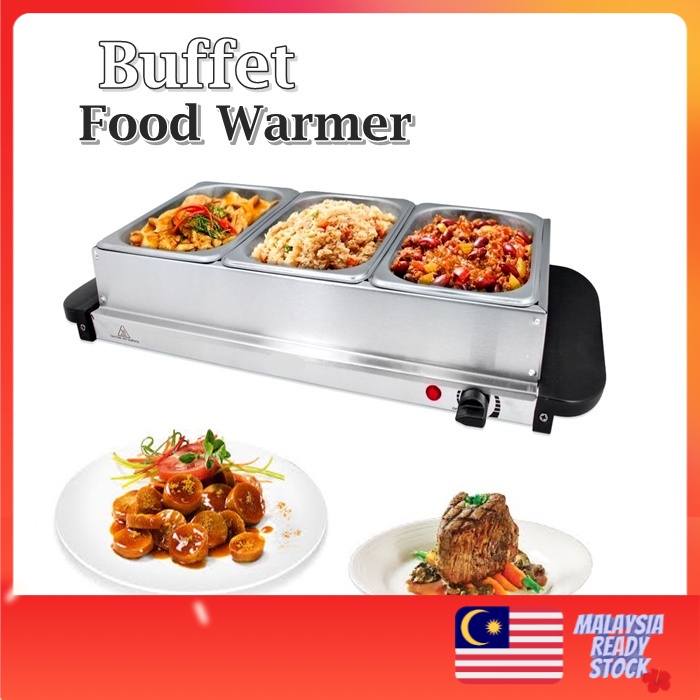 𝟵 · 𝟵 🔥𝗠𝗔𝗟𝗔𝗬𝗦𝗜𝗔 𝗥𝗘𝗔𝗗𝗬 𝗦𝗧𝗢𝗖𝗞🔥 3 Slot Buffet Food Warmer Tray 【Stainless ...
