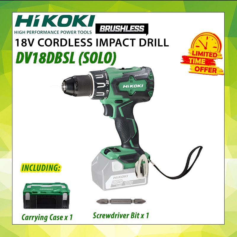 Hikoki Cordless Impact Driver Drill 18V DV18DBSL SOLO UNIT | Shopee ...