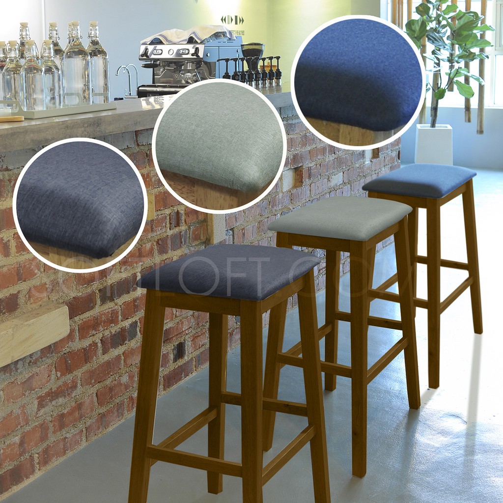 Walnut Peter Counter Stool 62cm Solid Wooden Dining Bar Counter Cafe ...