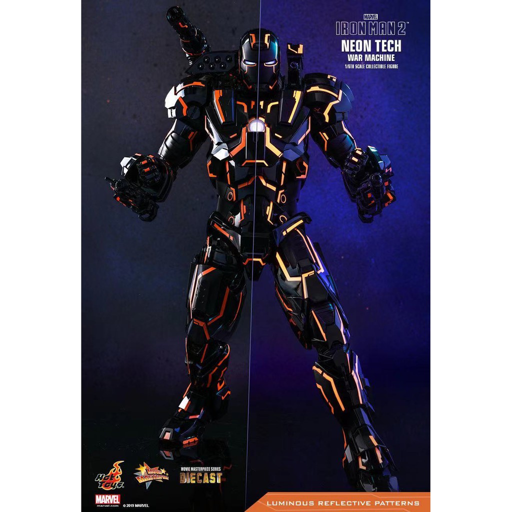 Hot Toys - Iron Man 2 - Neon Tech War Machine 16th Scale(EXCLUSIVE ...