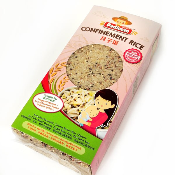PADIMAN CONFINEMENT RICE / BERAS 1KG.Basmathi, Calrose Brown, Organic ...