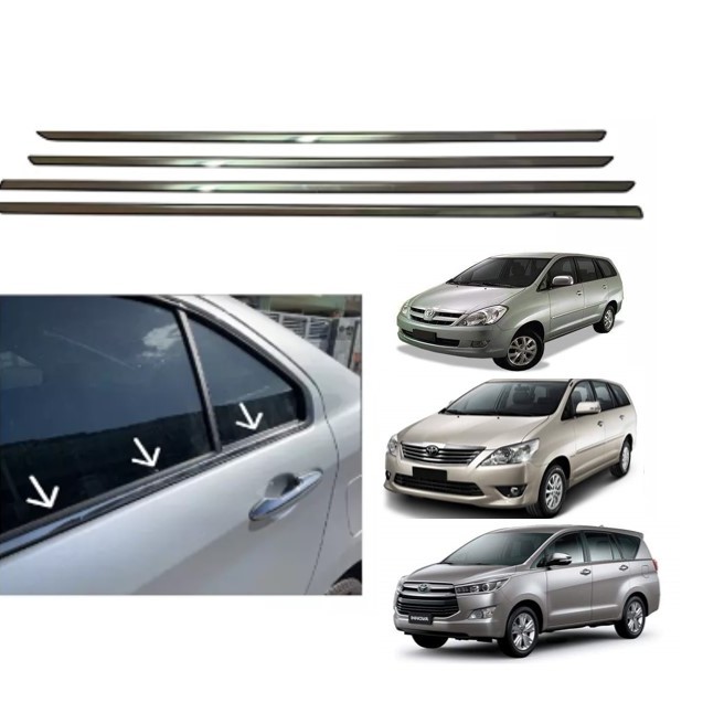 Toyota Innova Door Window Trim Panel Door Moulding Chrome Cover Frame ...