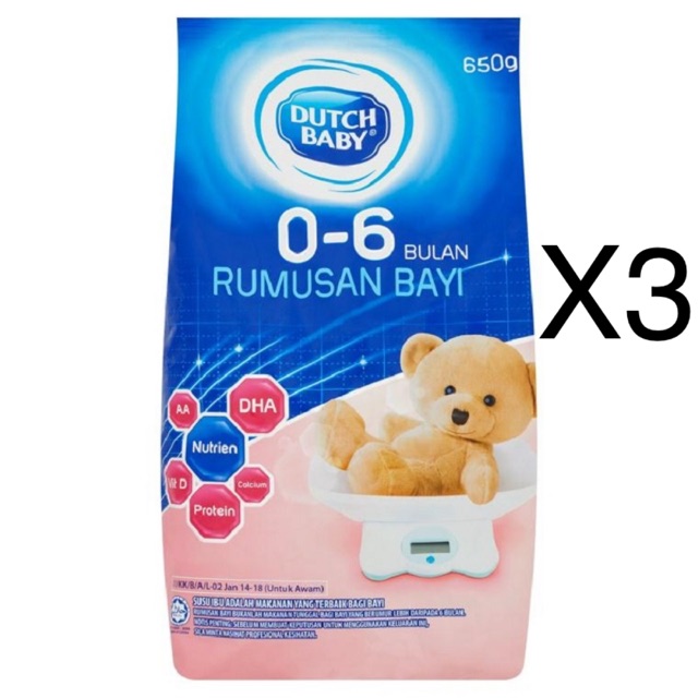 650g x 2Packs Dutch Baby Infant Formula Milk Powder, 0-6 Month (READY ...