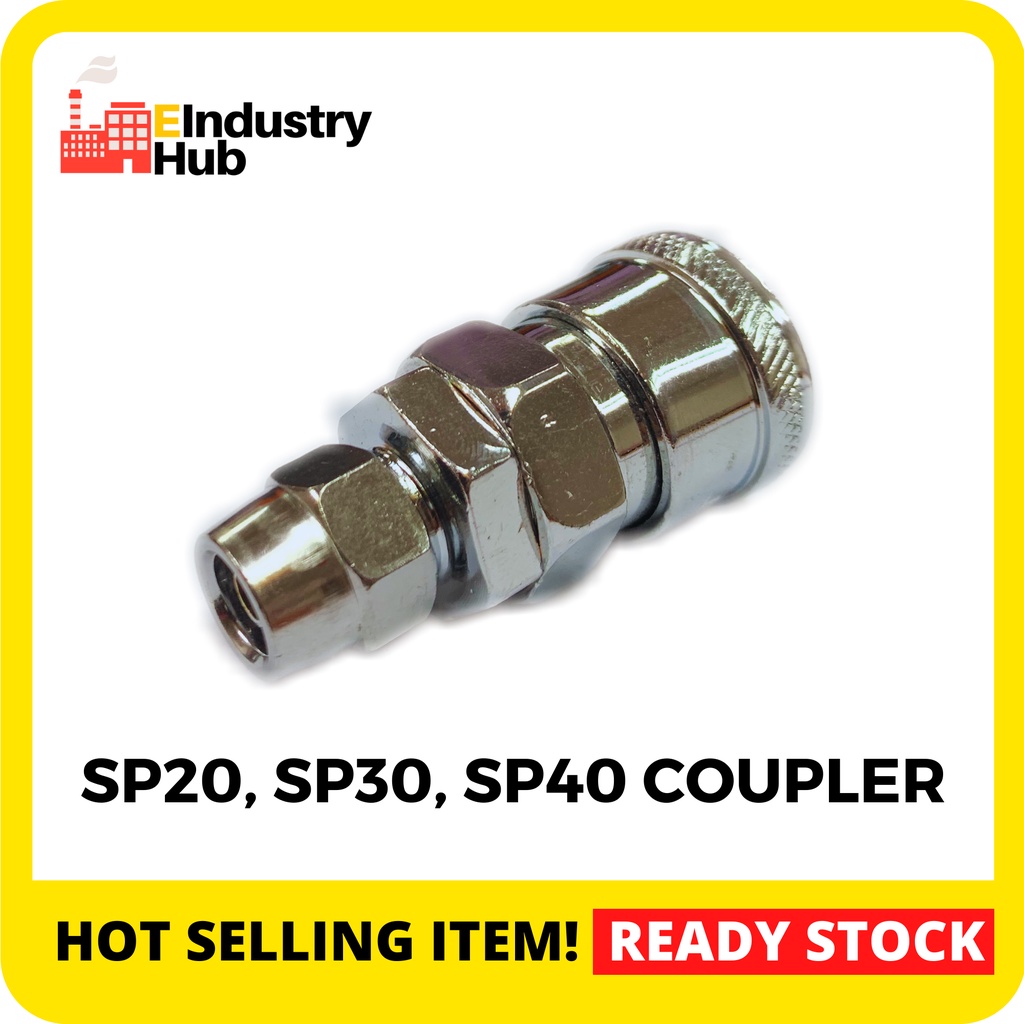 SP20 SP30 SP40 Pneumatic Air Compressor Hose Quick Coupler Plug Fitting ...
