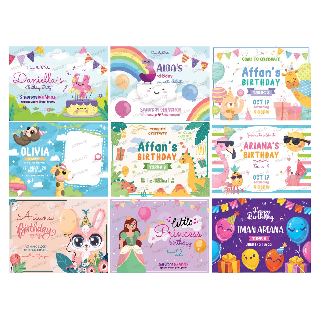 BIRTHDAY BANNER/ THEME DESIGN/ 3X4ft | Shopee Malaysia