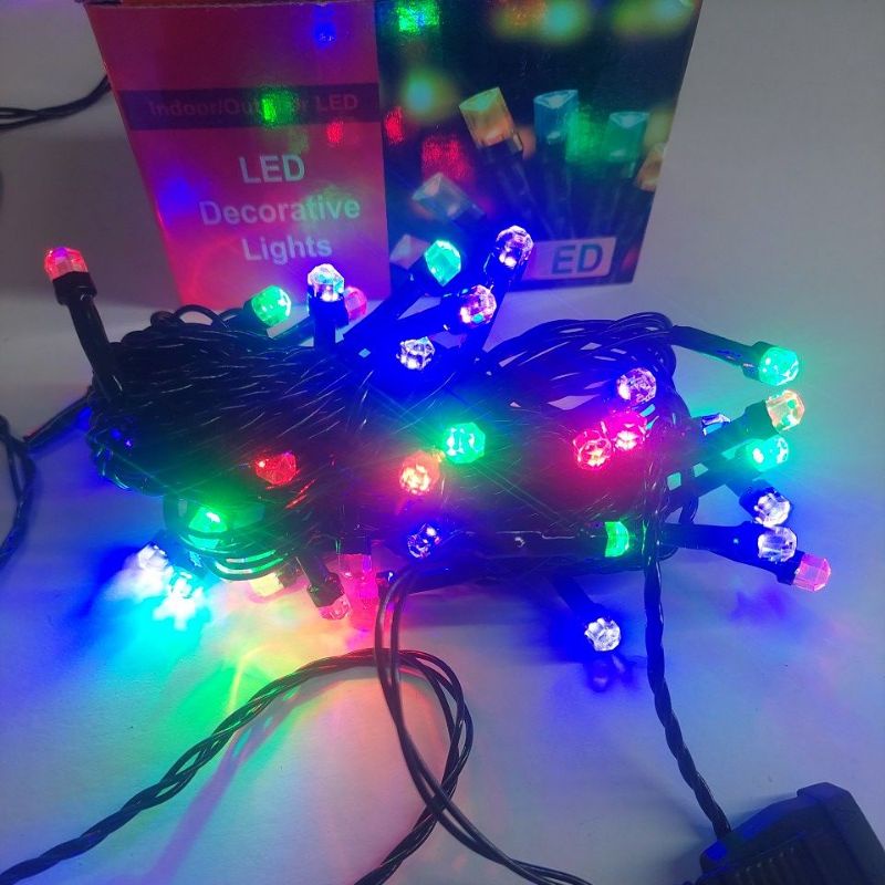 Lampu Raya Lip Lap LED Decorative Lights Diamond Berkelip 10 meter ...