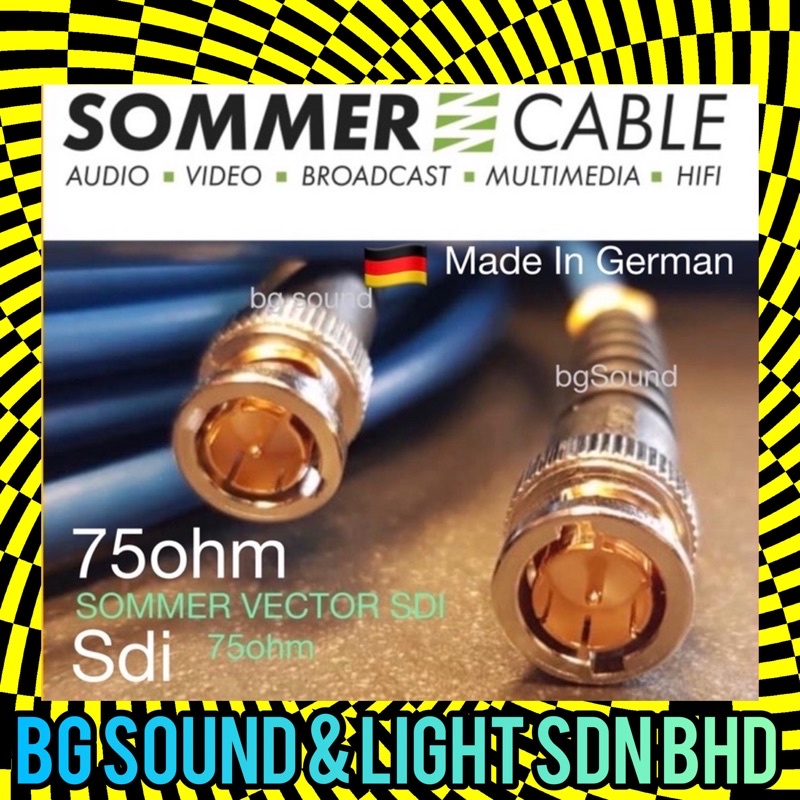 SOMMER SDI VIDEO CABLE BLUE SDI CABLES 75ohm video cable SC-Vector (RCB ...