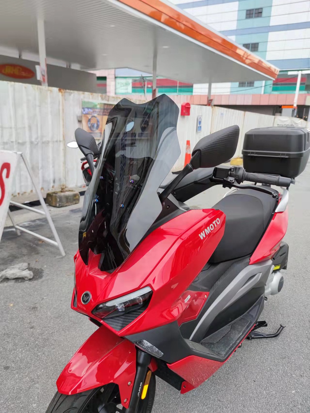 Wmoto ES250i bracket windshield,bracket phone holder,windshield 58cm ...