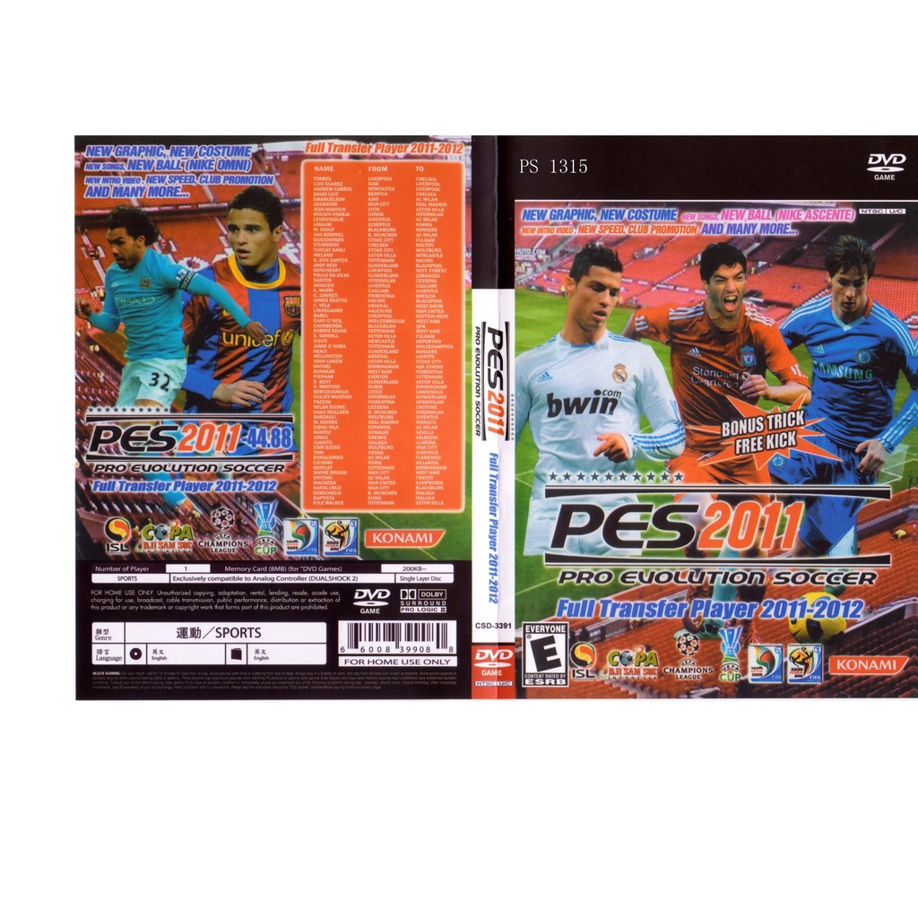 PS2 GAME COLLECTION PES 2011 (CD Version) | Shopee Malaysia