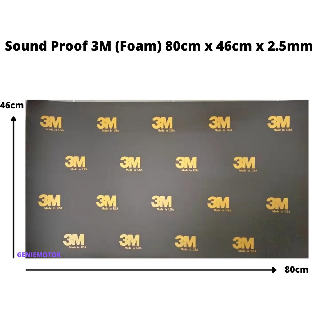 Sound Proof 3M (Foam) 80cm x 46cm x 2.5mm (pc) | Shopee Malaysia