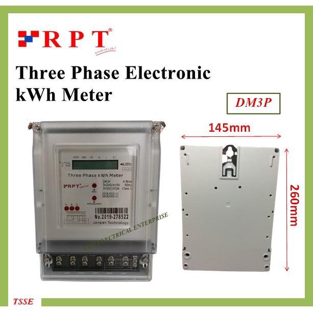 Digital kWh Meter 3Phase 10/100A 240/415v / Three Phase kWh Meter ...