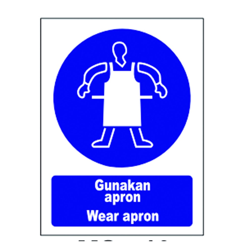 Gunakan apron , safety sign, wear apron | Shopee Malaysia