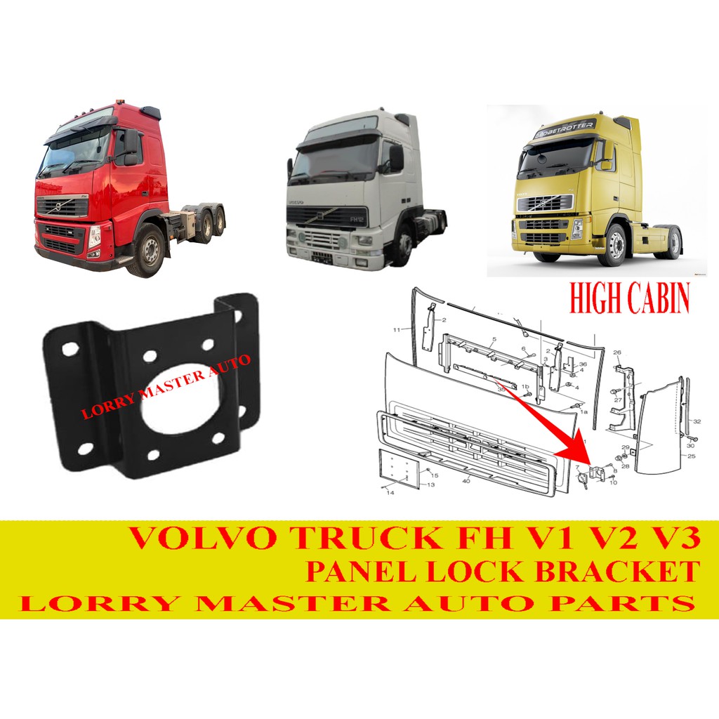 VOLVO FH V1 V2 V3 PANEL LOCK BRACKET HIGH CABIN 20429562 | Shopee Malaysia
