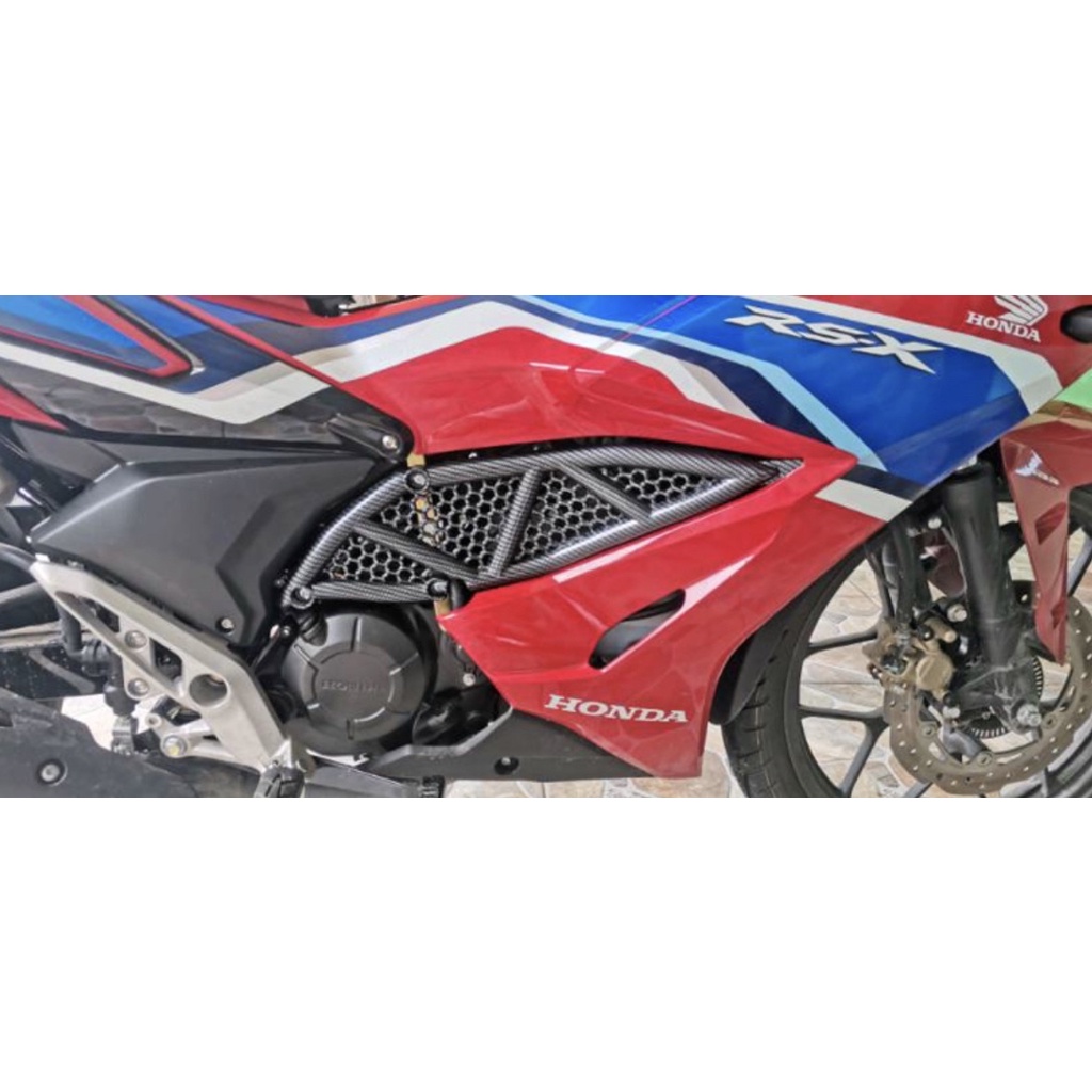 RSX150 ENGINE SIDE COVER CARBON AND COLOUR RSX WINNER X Honda rsx crash ...