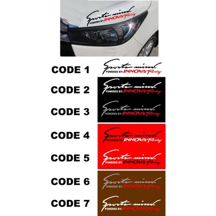 Toyota Innova Racing Headlight Sticker Design | Shopee Malaysia