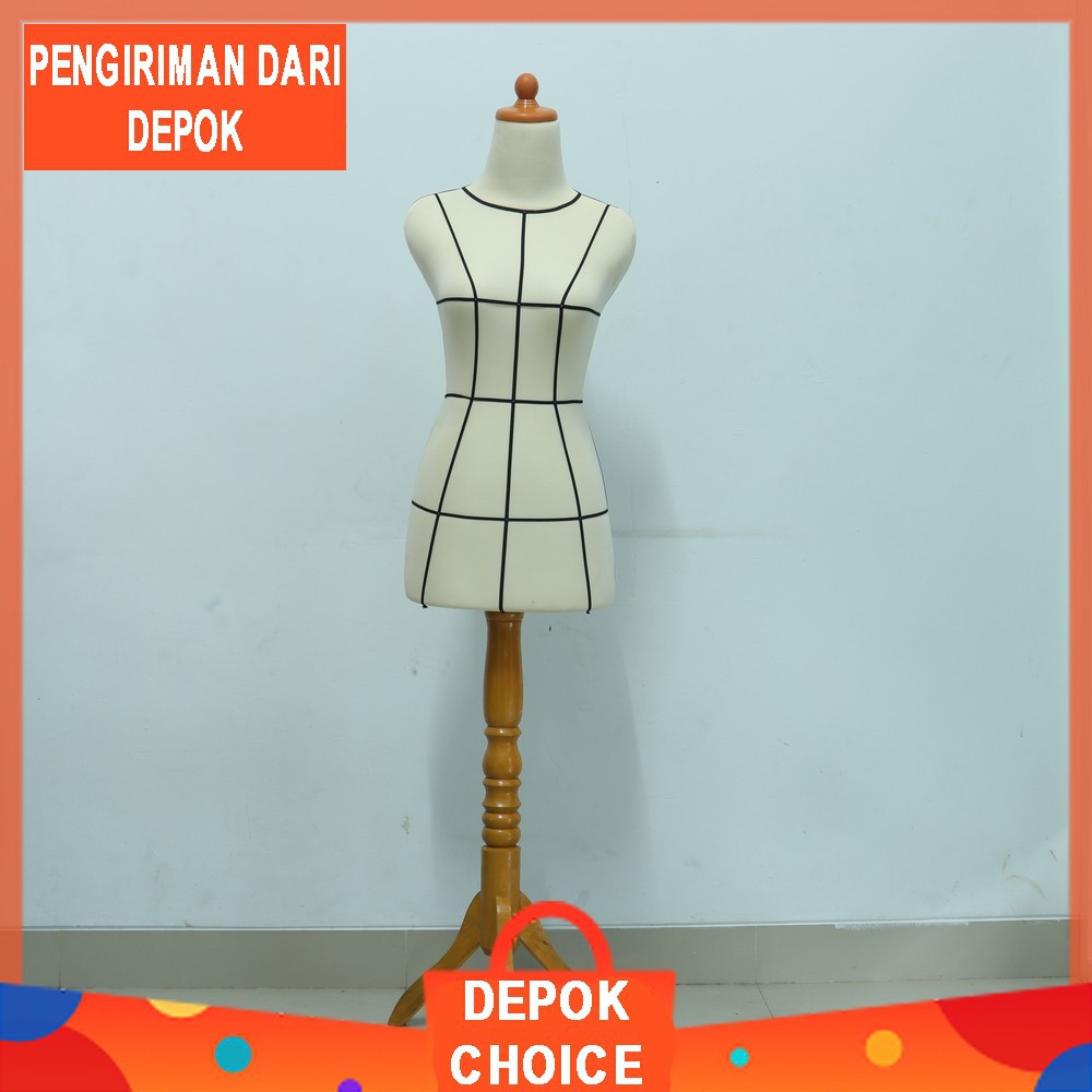 KAYU Dm Mannequin Beige Pattern Wooden Pole | Sewing Mannequin | Shopee ...