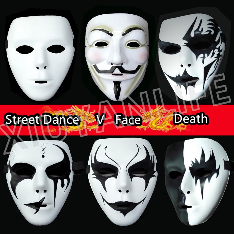 Halloween Full Face Mask Horror Guy V Face Topeng Hacker Anonymous ...