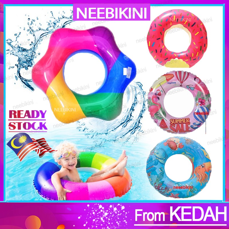 A34 Kid colorful swim ring pool float floating pelampung renang kanak ...